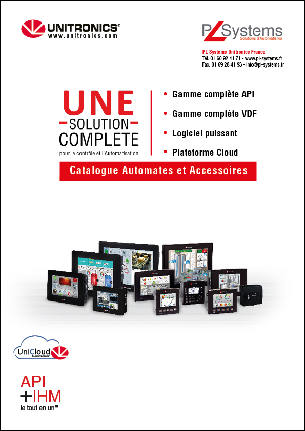 Catalogues et fiches produits Unitronics